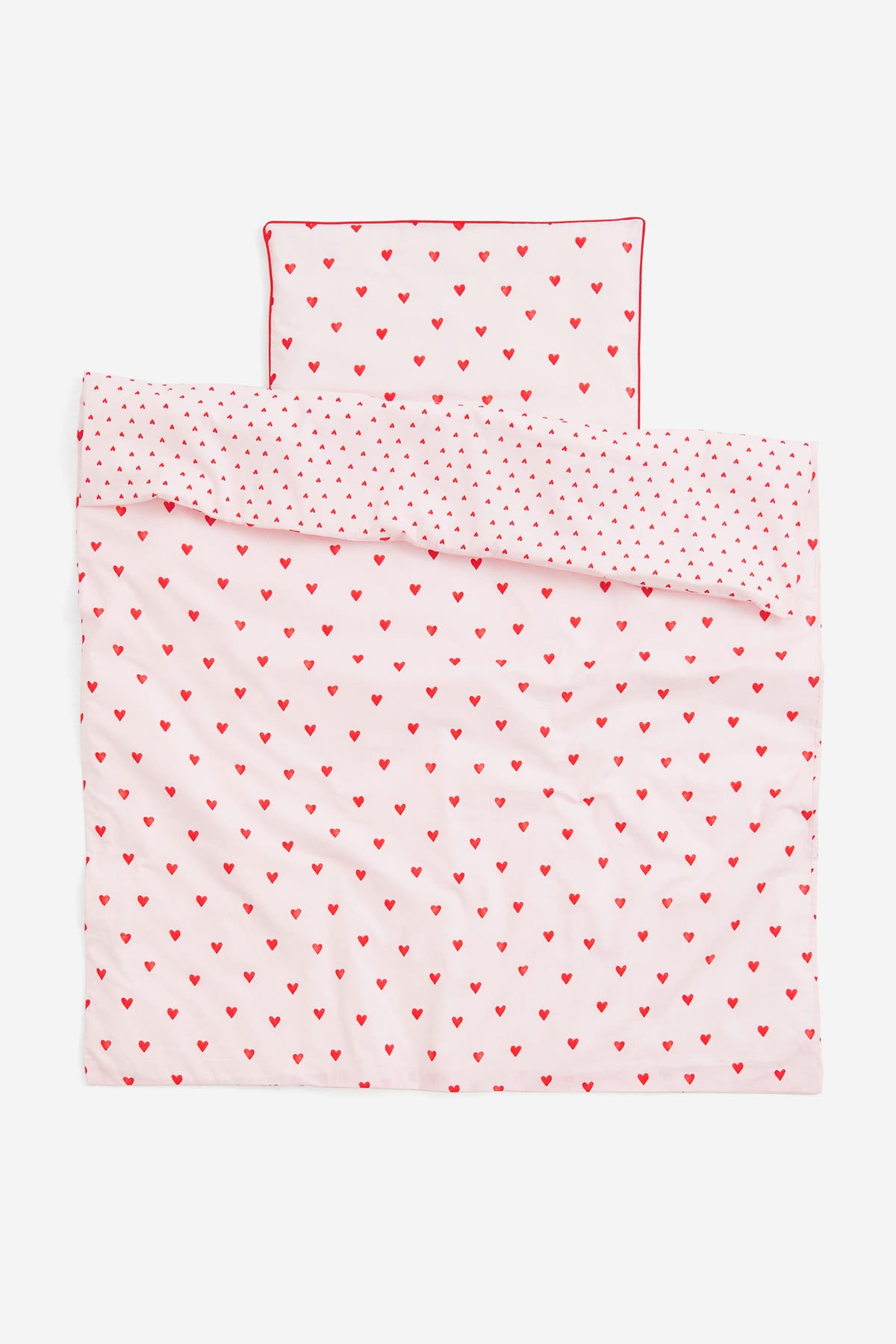 Heart-patterned Cot Duvet Cover Set | H&M Kuwait