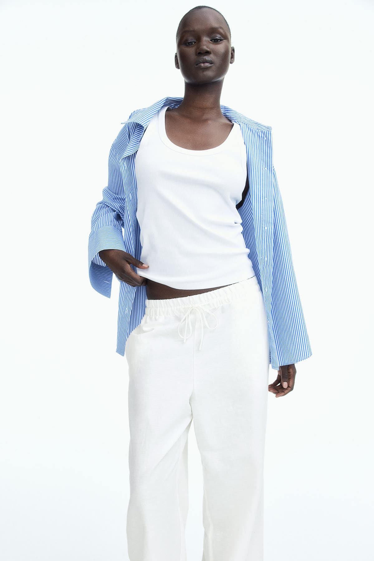 Linen-blend Trousers | H&M Kuwait