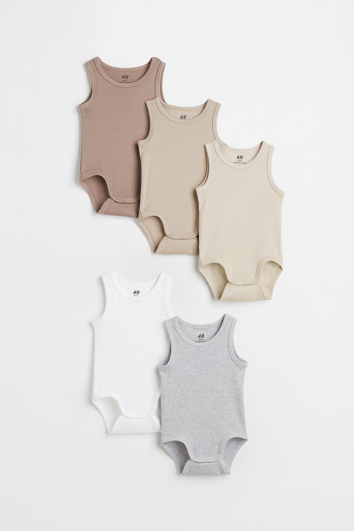 5-pack Cotton Bodysuits | H&M Kuwait