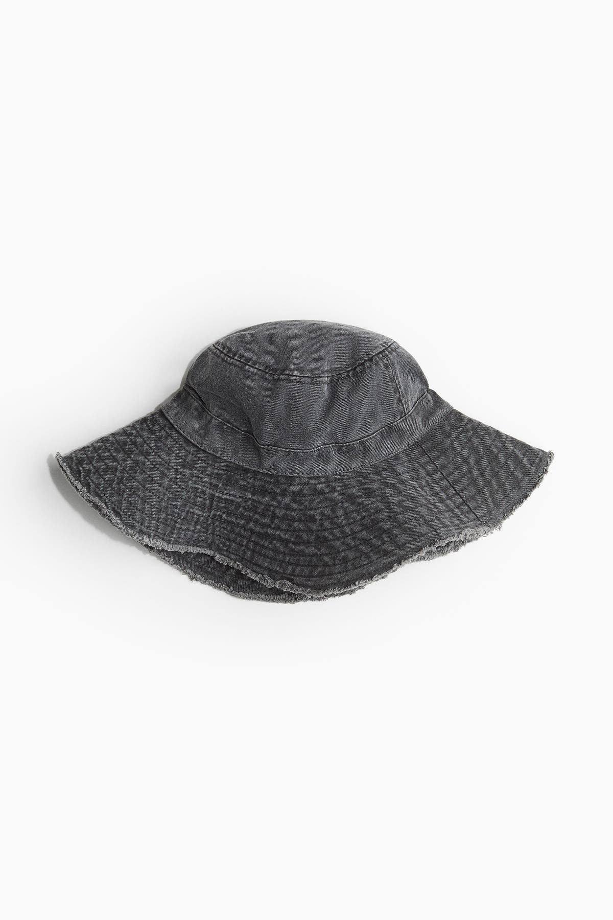 Frayed-edge Cotton Bucket Hat | H&M Kuwait