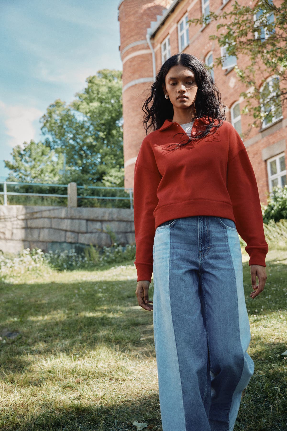 Two-toned Wide Ultra High Jeans | H&M Kuwait